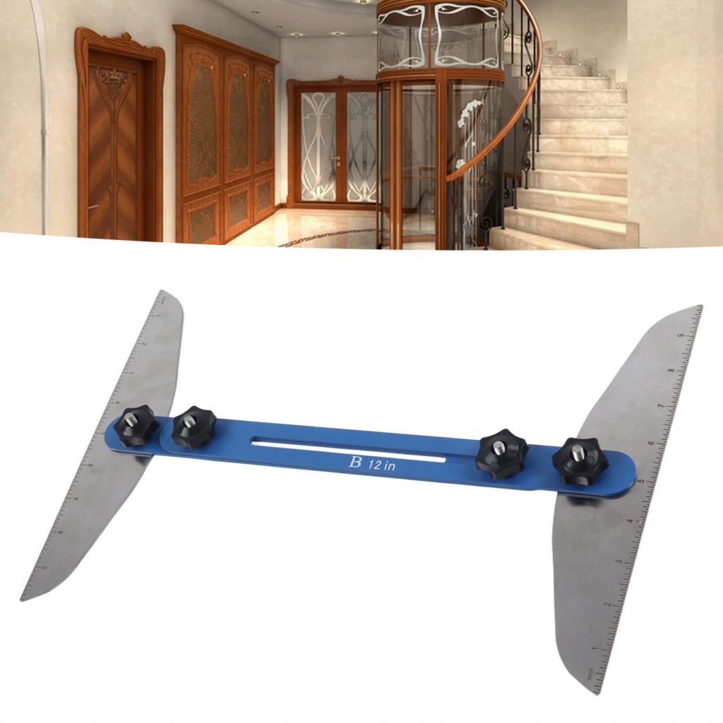 Maib Stair Tread Template Set Stainless Steel Measuring Ruler Shelf ...