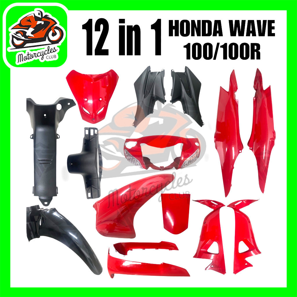 【COD】HONDA WAVE 100/100R FLAIRINGS 8IN1 AND 12IN1 ALL COLORS COMPLETE ...