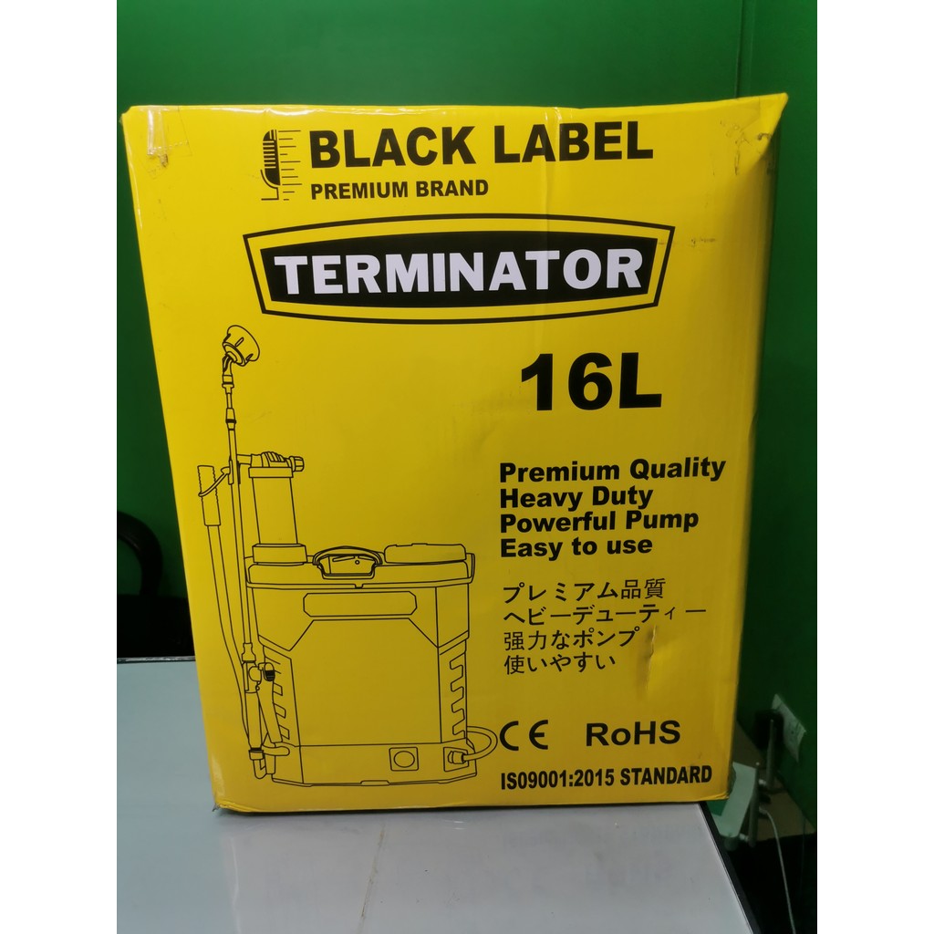 BLACK LABEL PREMIUM BRAND TERMINATOR 16 LITERS SPRAYER | Shopee Philippines