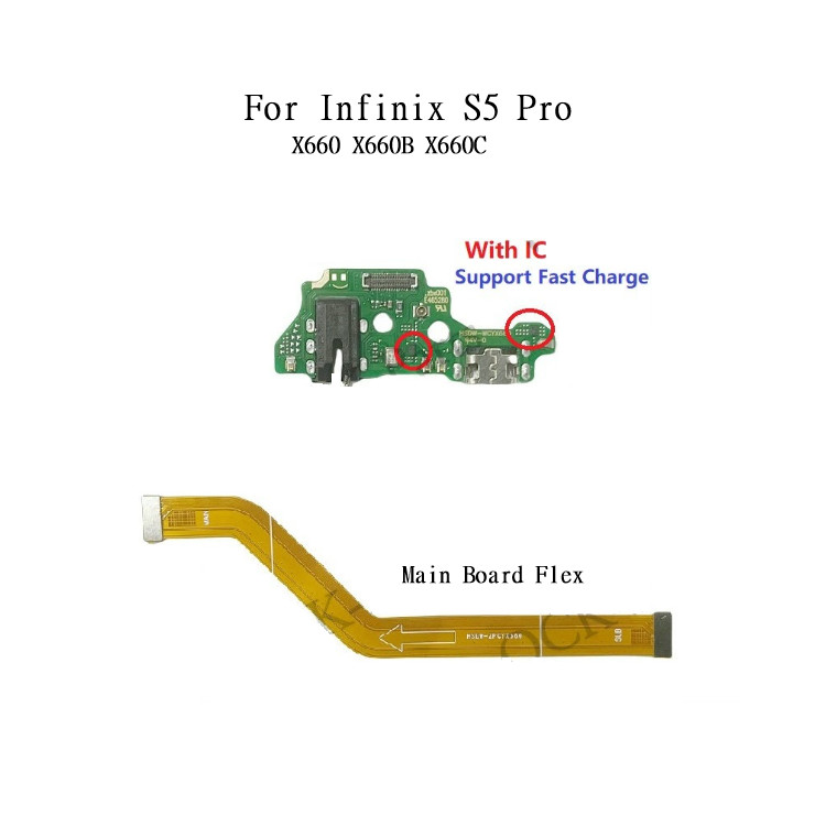 For Infinix S5 Pro X660 X660B X660C With IC USB Board Charger Charging ...
