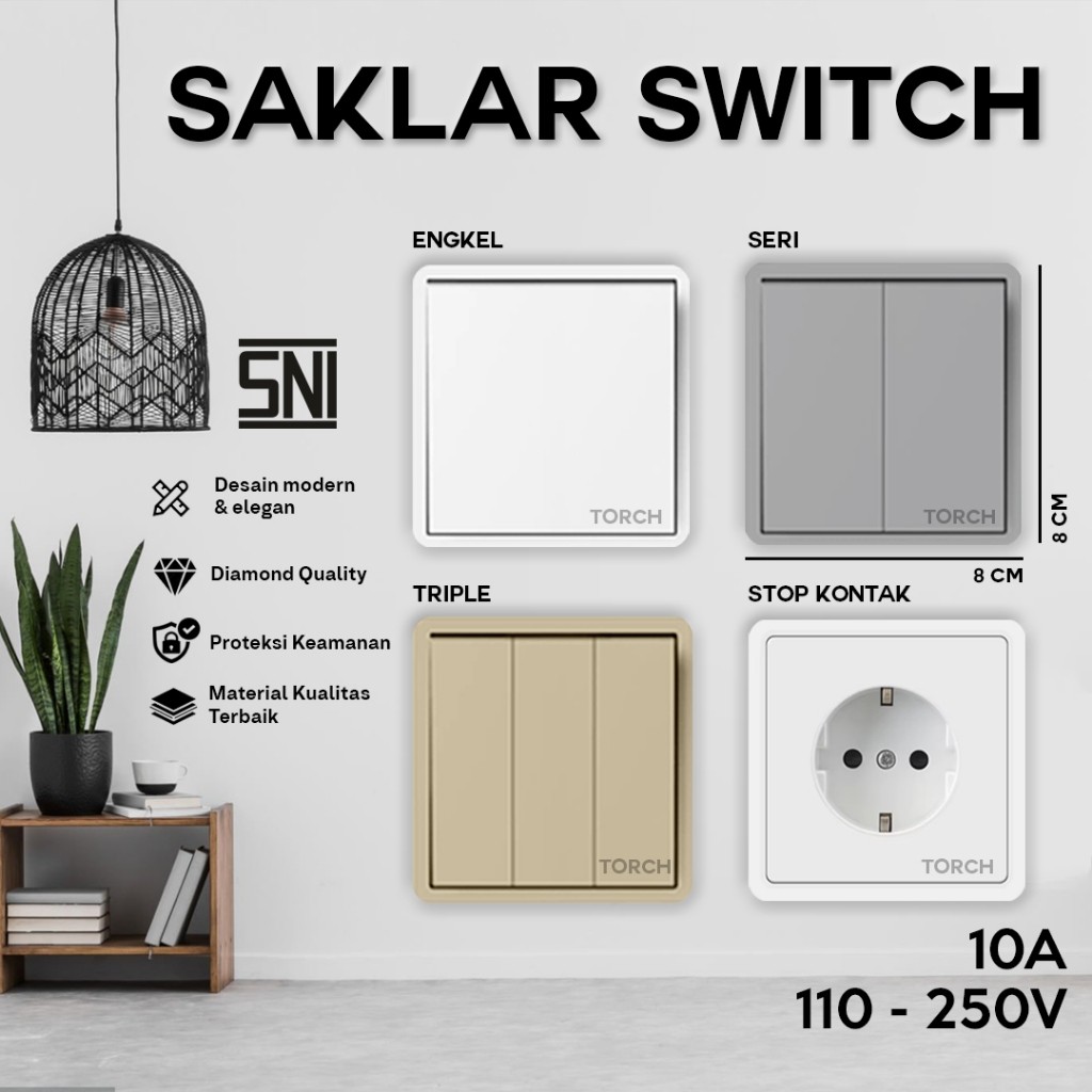 Minimalist Switch INBOW IB Engkel Triple Series Socket Modern Elegant ...
