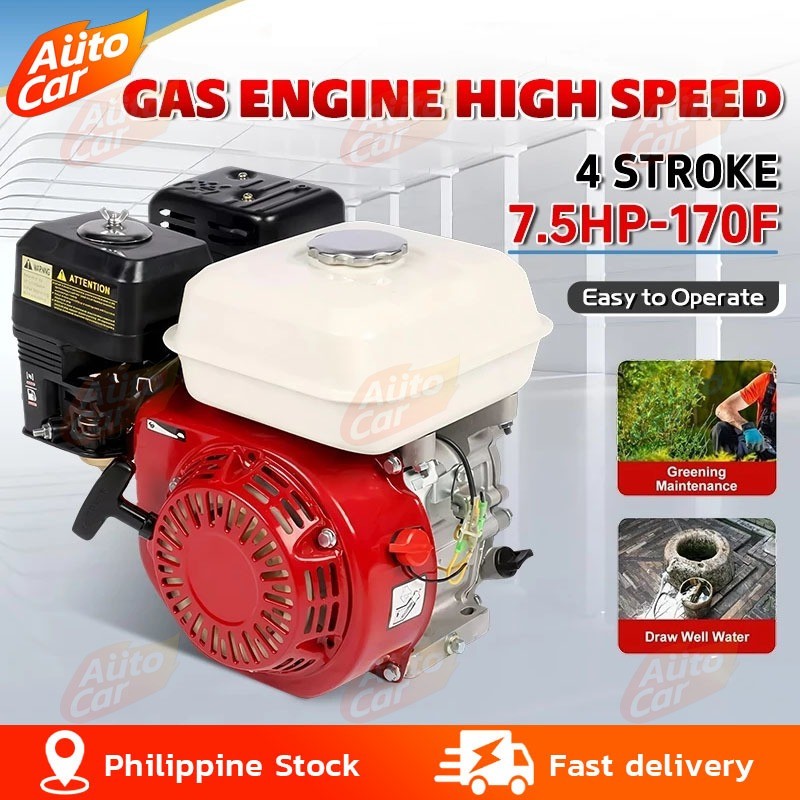 7.5HP 4-Stroke Gasoline Engine Powered Portable Petrol Engine OHV ...