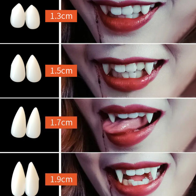 Halloween Vampire Fangs with Dentures Prop Vampire Teeth Cosplay Props ...