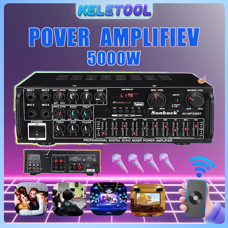 Sunbuck 326BT 325BT High Power Home Amplifier Car Outdoor Karaoke AV ...