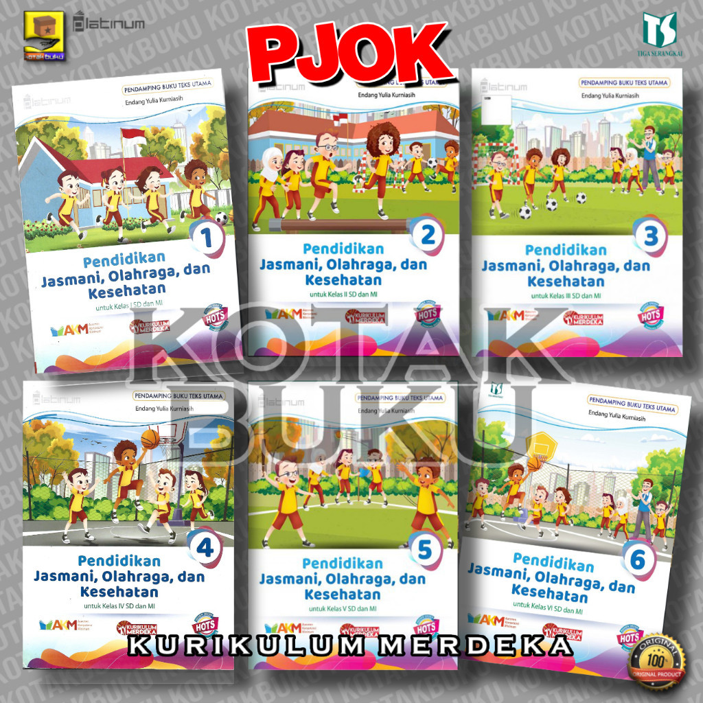 Pjok SD Book Class 1 2 3 4 5 6 SD / PJOK SD / Merdeka Curriculum ...