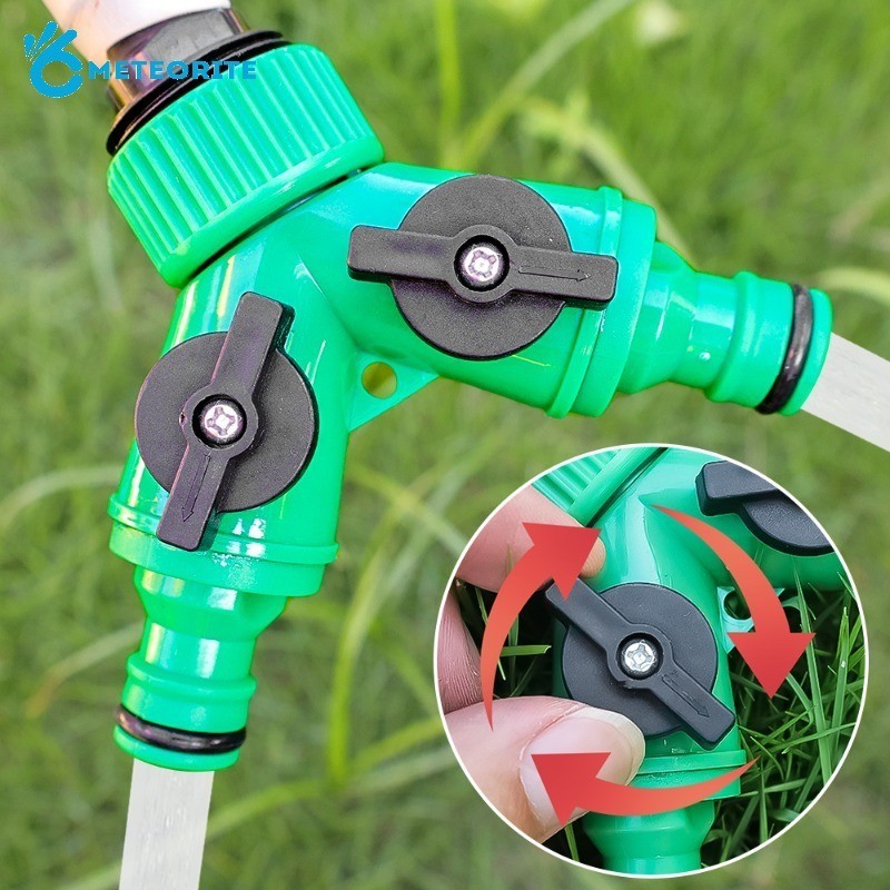 Three Way Faucet Converter With Rotary Switch - Y Shape PP Plastic ...