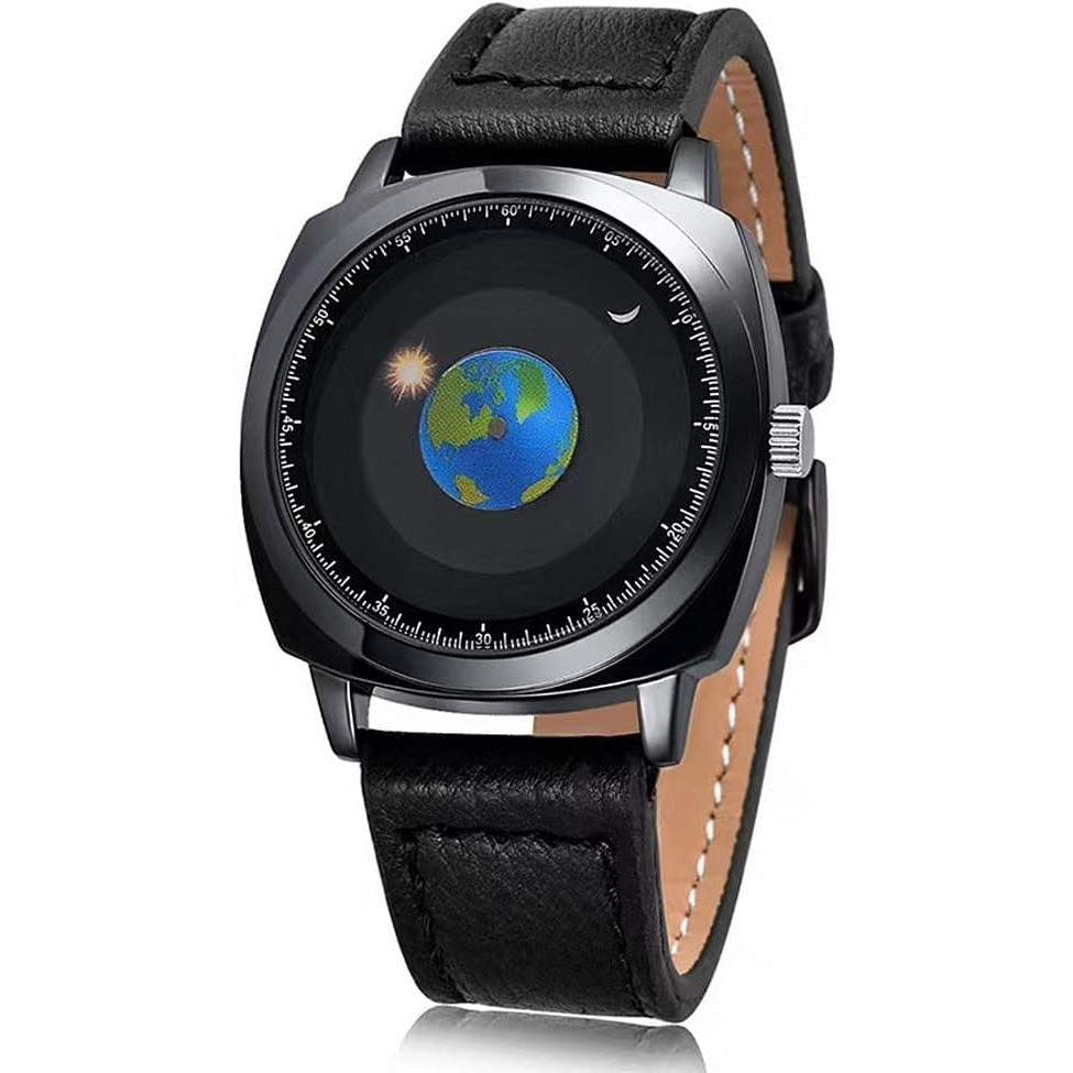 50M Waterproof Men World Map Watches Creative Starry Universe Earth ...