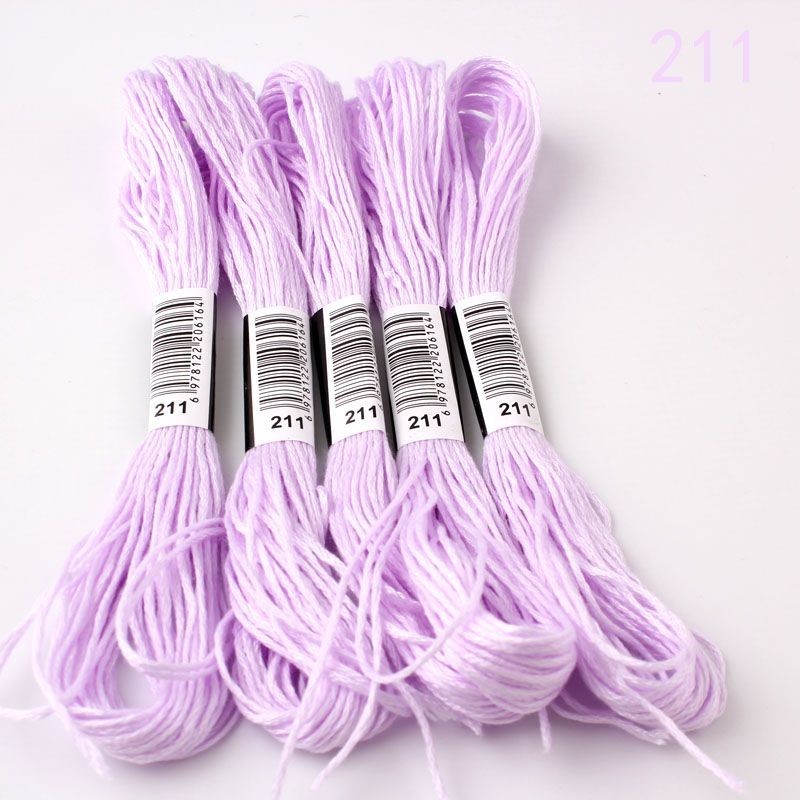 5 Skeins DMC Thread 150-326 Cross Stitch 8 Meters Premium Rainbow Color ...