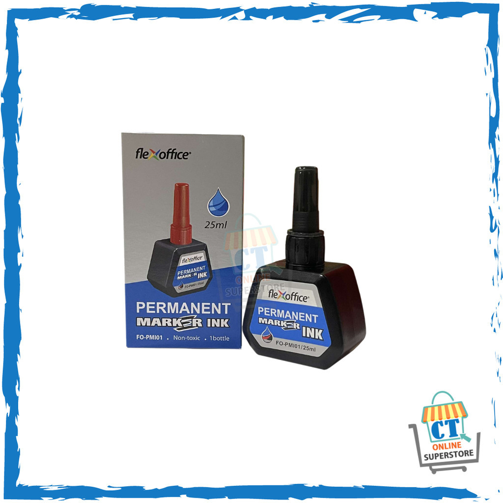 Flexoffice Flexmarker Permanent Marker Refill Ink 25ml | Shopee Philippines