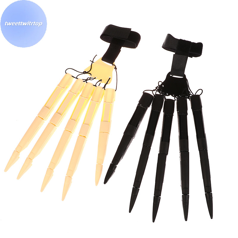 TRTOP Halloween Articulated Fingers Scarry Fake Fingers Skeleton Hands ...
