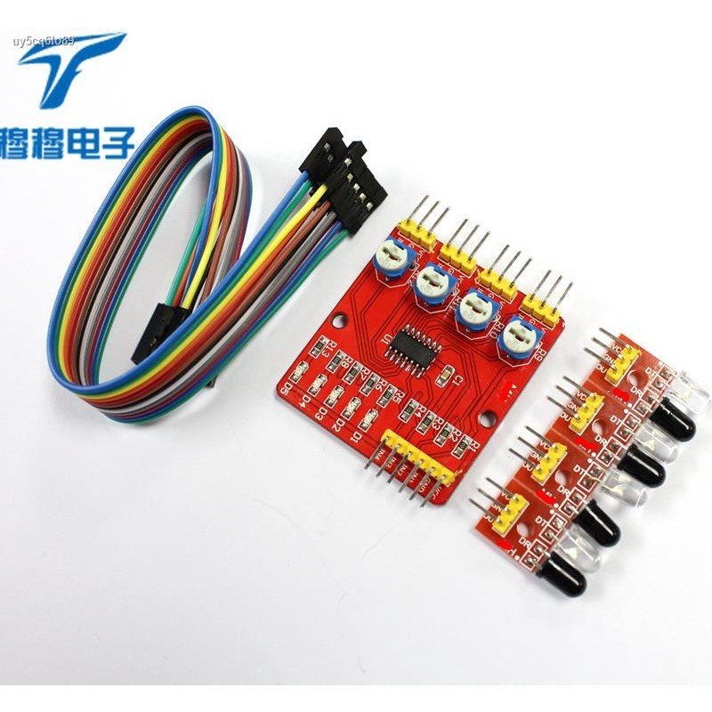 Cod 4 Way Infrared Tracking Tracking Module Line Following Module Obstacle Avoidance Car Robot