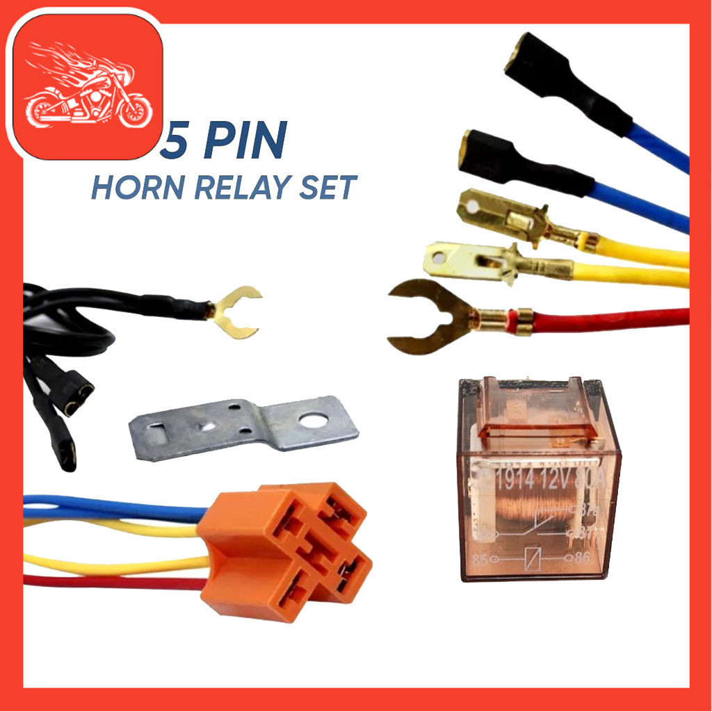 Horn Relay Mini Driving Light Relay Transparent Socket and Harness 5pin ...