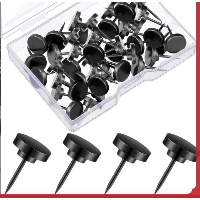 30 Pcs Round Thumbtack Posters Hooks Pin for Cork Board Multifunction ...