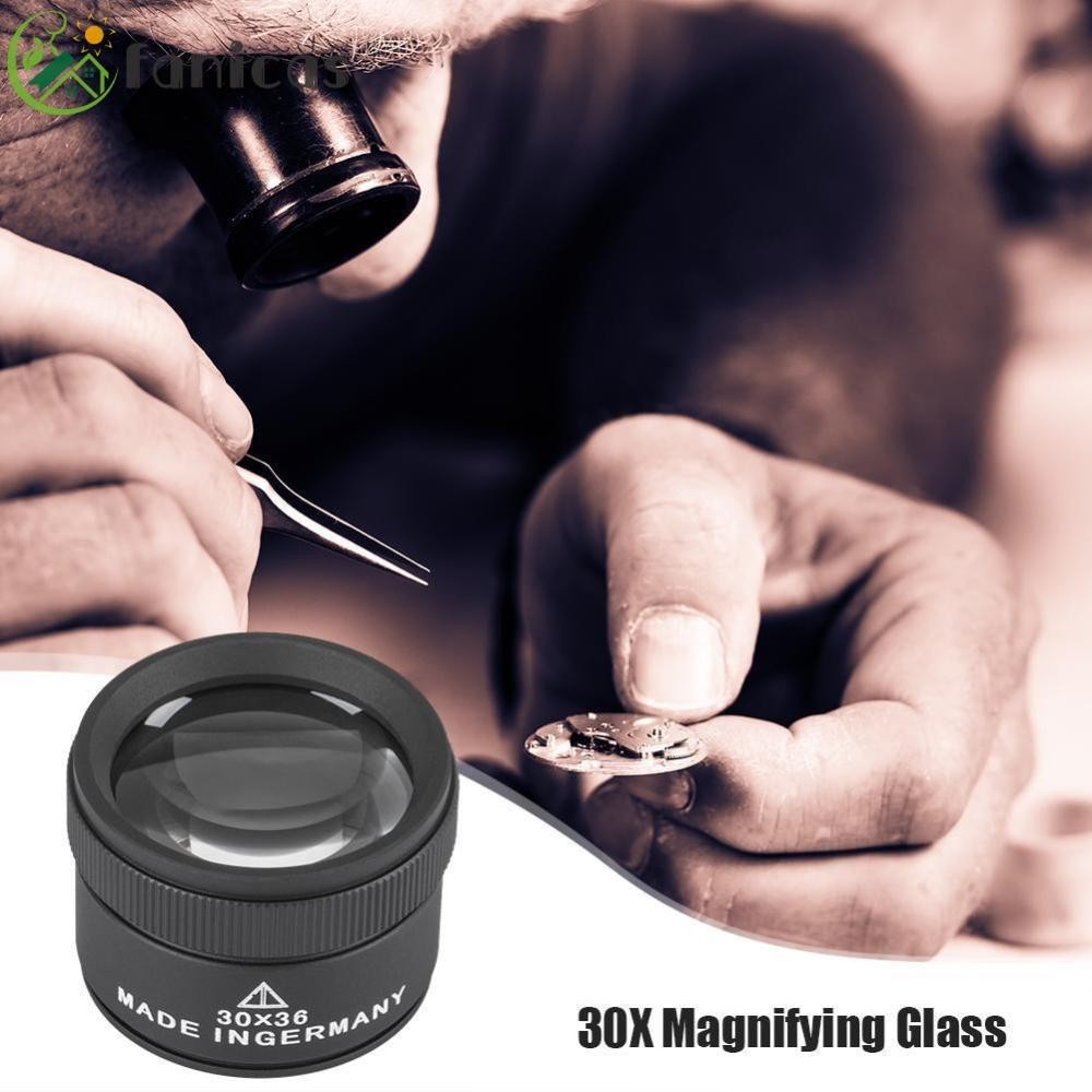 30X Magnifying Glass Optical Lens Magnifier Coin Watch Repair Loupe ...