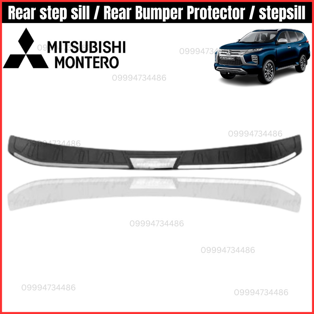 Mitsubishi Montero 2019-2023 Rear Bumper Guard / Rear Stepsill (Black ...