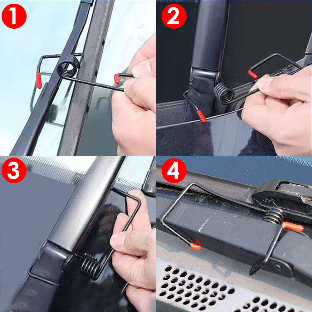 2pcs Car Wiper Booster Spring Universal Intelligent Wiper Arms Alloy ...