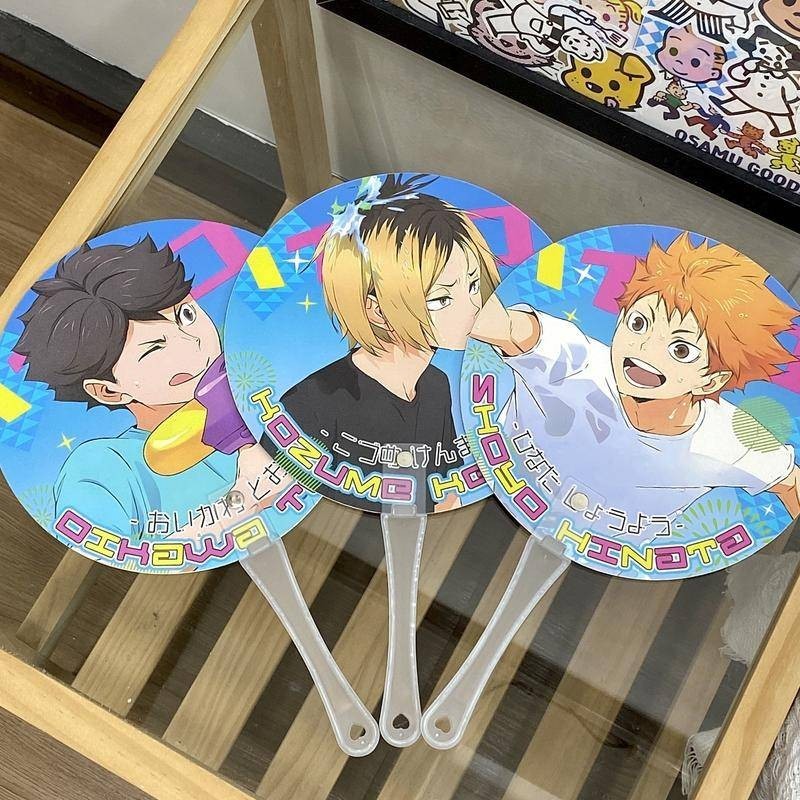 1Pcs Haikyuu Gojo Satoru Cute Handheld Mini Fan Kawaii Hinata Shoyo ...