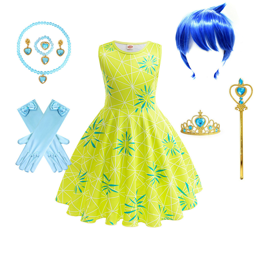 2024 Inside Out 2 Mind Agent 2 Lele COS Uniform Baby Dress Children ...