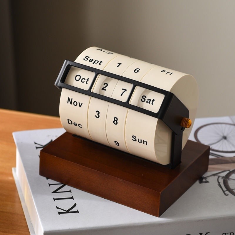 Yo-Fun Wheel Perpetual Calendar Desk Calendar Reusable Rotating ...