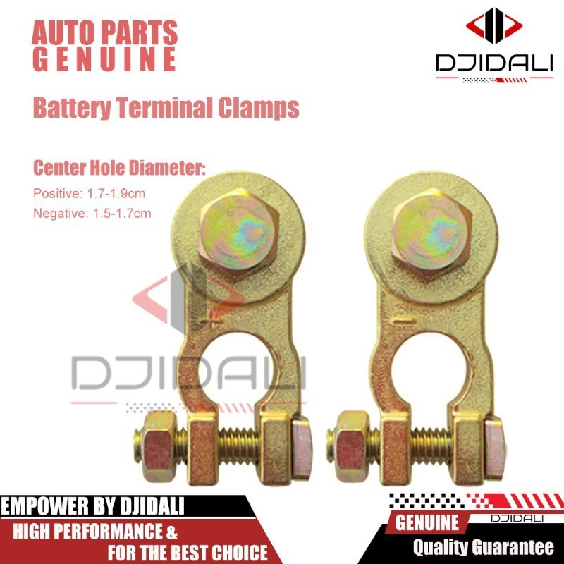 2pcs Car Battery Terminal Connectors 12V/24V Plated Brass Battery ...