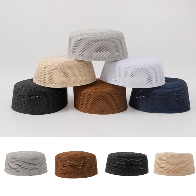 BST Islamic Caps Round Jewish Hats Indian Cotton Turban Skull Hat Hijab ...