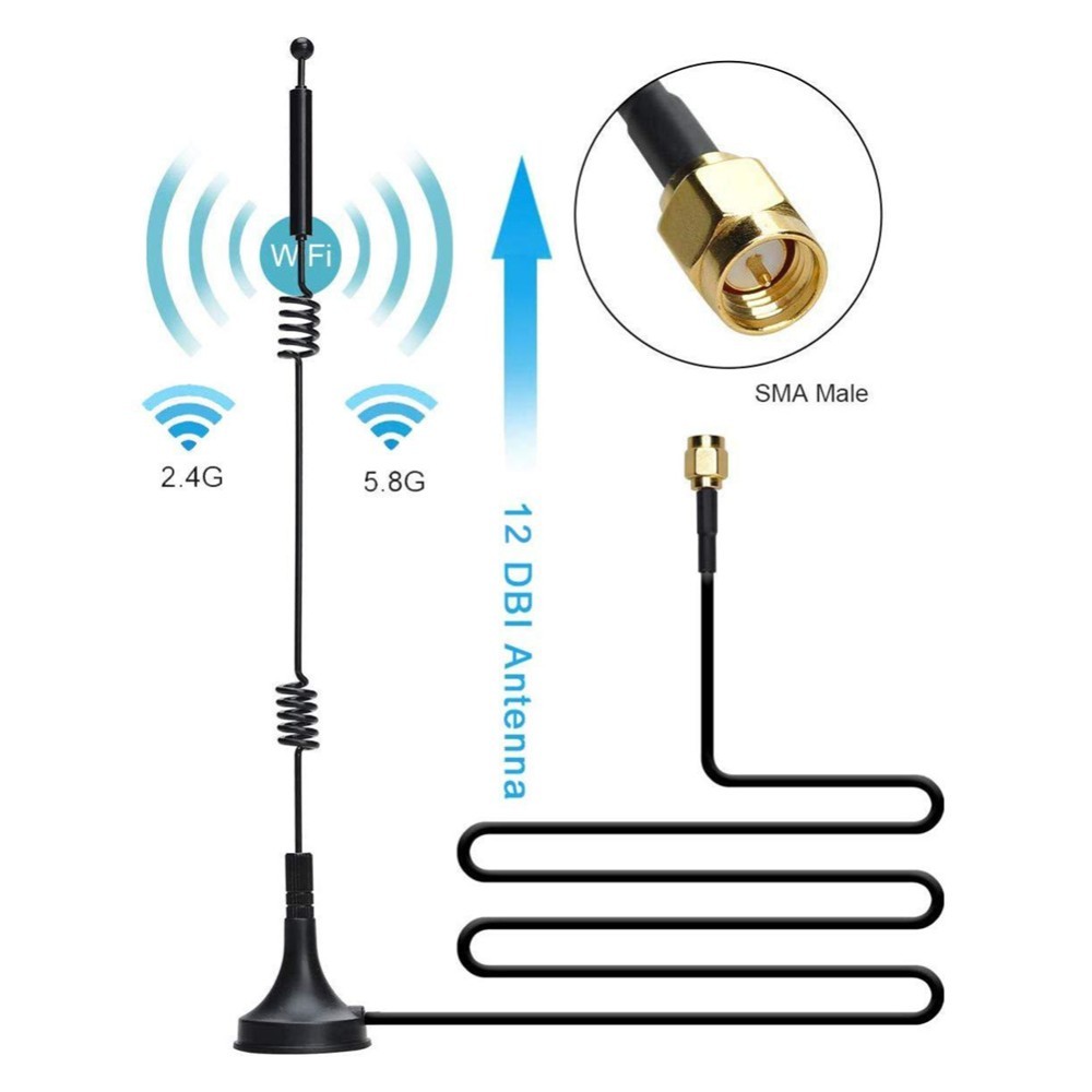 4G LTE Antenna SMA, 12dBi GSM High Gain Omni Antenna for Huawei ZTE USB ...