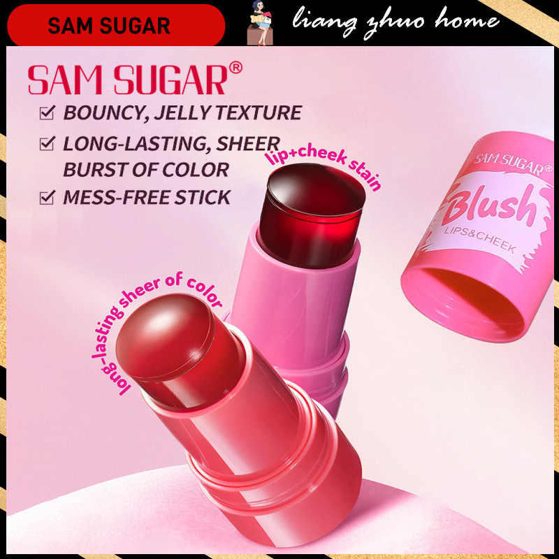SAM SUGAR Blusher Lip&Cheek Tint Stick Moisturizing Clear Brighten ...