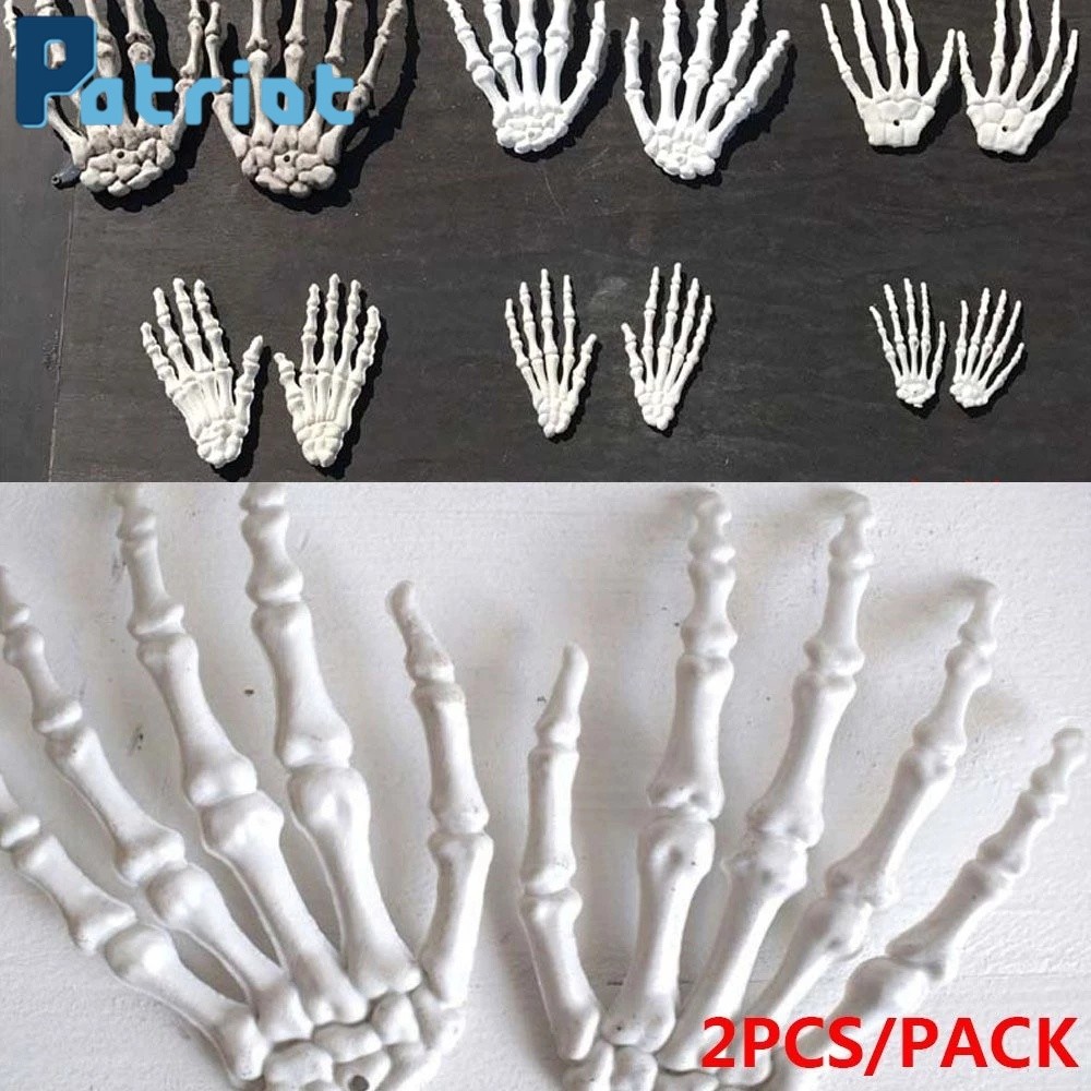 1Pair Halloween Scary Props Skeleton Hands /Realistic Life Size Fake ...