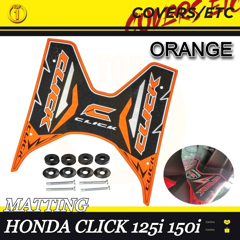 TOP1 Pure Rubber Footboard Matting For Honda Click V1 V2 125i 150 ...