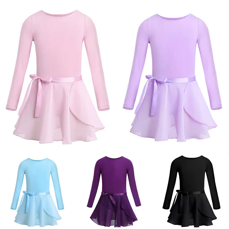 Girls Ballet outfit Ballet leotard Dancewear Cotton Long sleeves Ballet ...