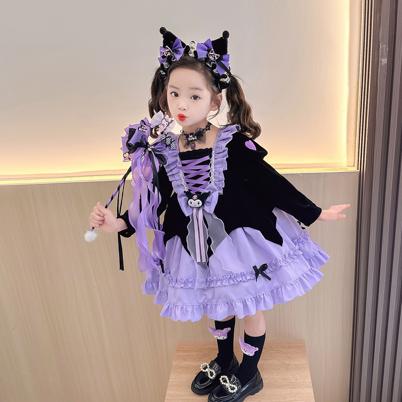 2024 Kuromi Lolita Princess Dress For Girls Spring/Fall Party Outfit ...