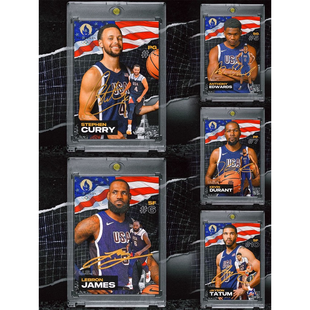 Nba Star Card James Curry Durant Paris Olympics Dream Team Homemade ...