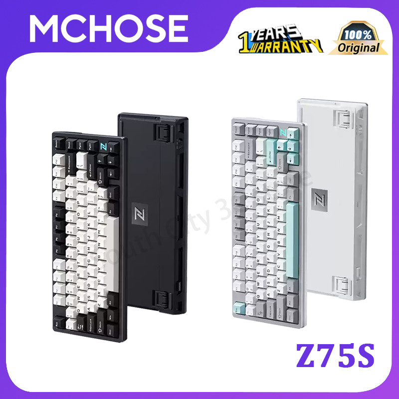 MCHOSE Z75S Wireless Three-mode Customized Mechanical Keyboard Aluminum Glob Semi-Aluminum ...
