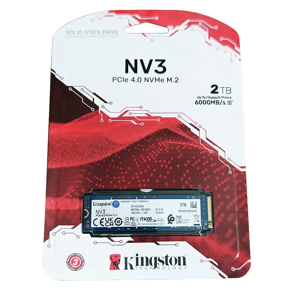 Kingston NV3 2TB Gen4 NVMe M.2 2280 SSD (SNV3S/2000G) - R:6000MB/s, W:5000MB/s | Shopee Philippines