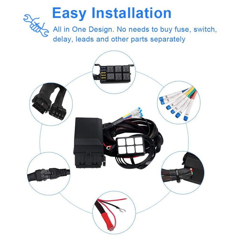 6 Gang Switch Panel Electronic Relay System Circuit Control Box ...