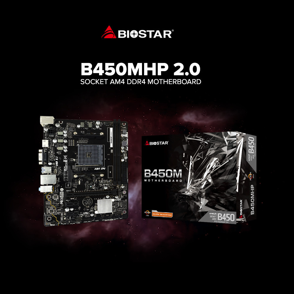 EasyPC| Biostar B450MHP 2.0/ B450MHP/ A520MHP Ddr4 AM4 Motherboard ...