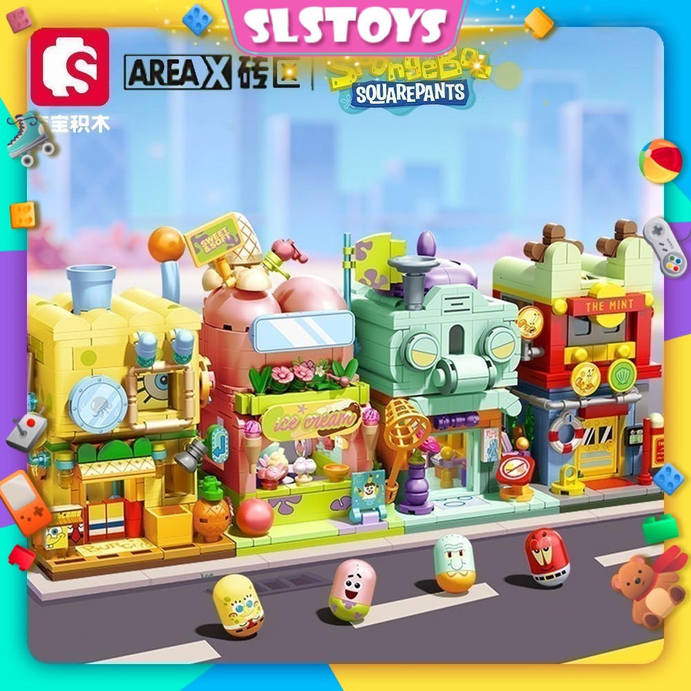 AREA-X Block 612221-612224 Spongebob Squarepants Series Shop Museum ...