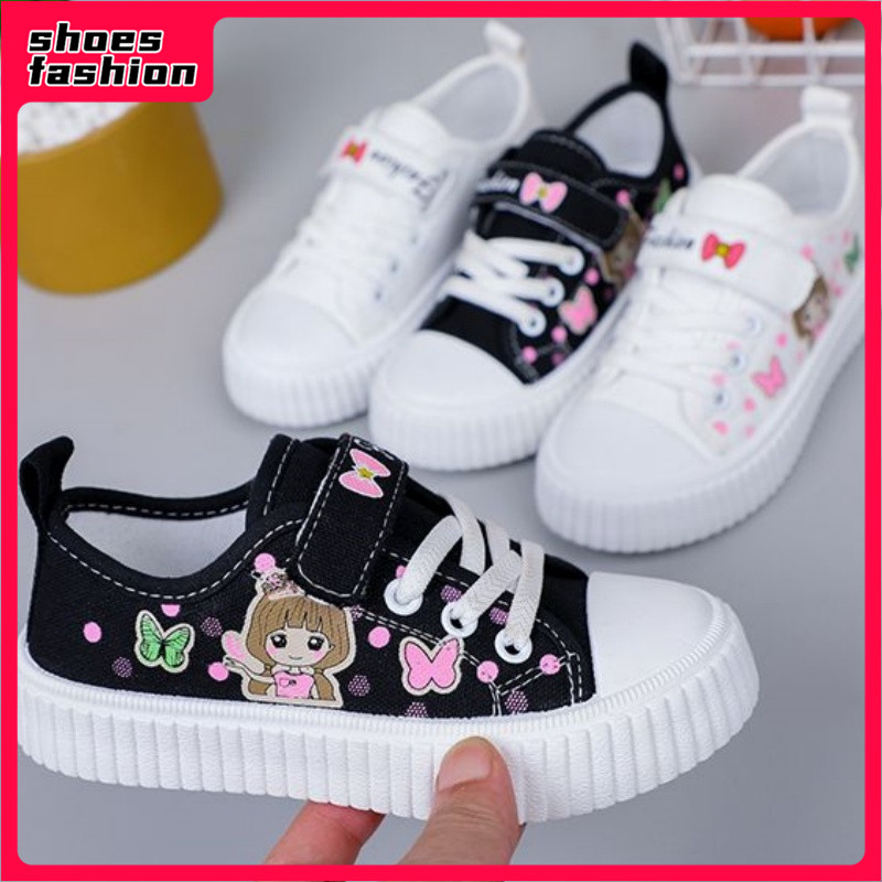 WAWANG New Fashion Shoes For Kids Girls White Board Shoes Sports Rubber ...