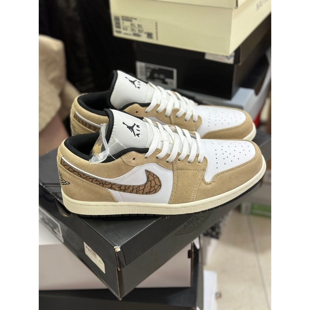 2023 Air Jordan 1 low se Brown elephant print DZ4130-201 shoes ZFDO ...