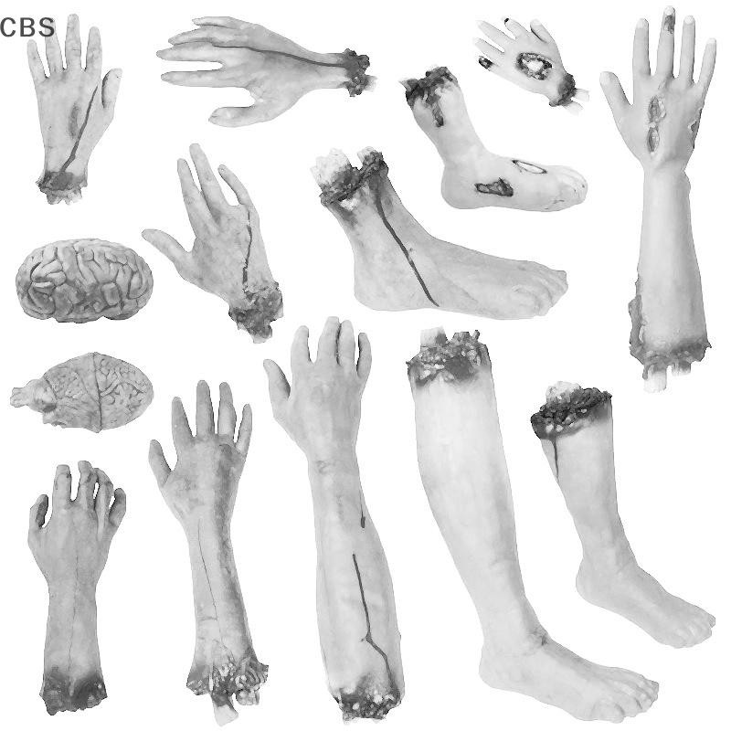 CBS Fake Severed Hands Halloween Zombie Hand Severed Arm Props Broken ...