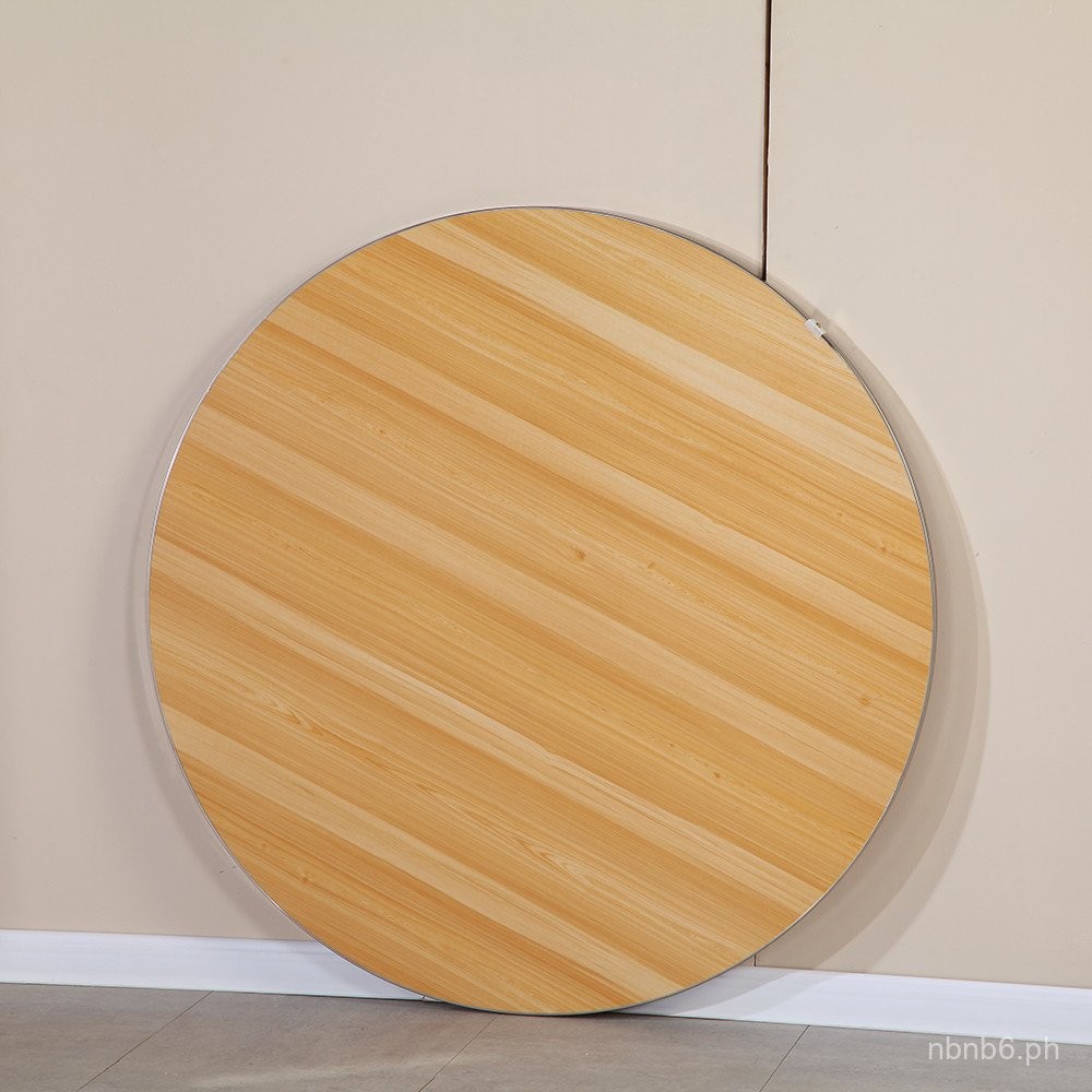 Large round Table Panel with Glass Turntable Folding Table Stand Dining ...