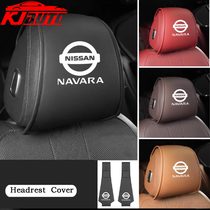 1/2pcs Nissan Navara Leather Car Seat Headrest Protective Cover ...