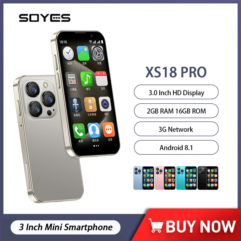 SOYES XS18 Pro Mini Smartphone Android 8.1 2GB RAM 16GB ROM Facial Recognition Dual SIM 1000mAh ...