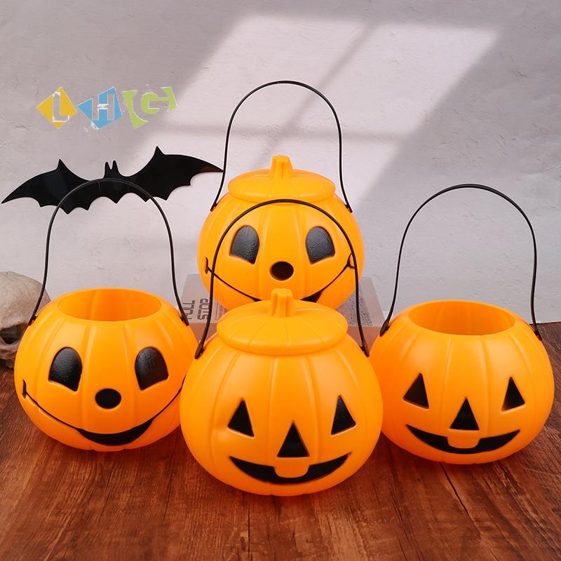 [LHG] Plastic Lantern Pumpkin Bucket Halloween Candy Treat Trick Or ...