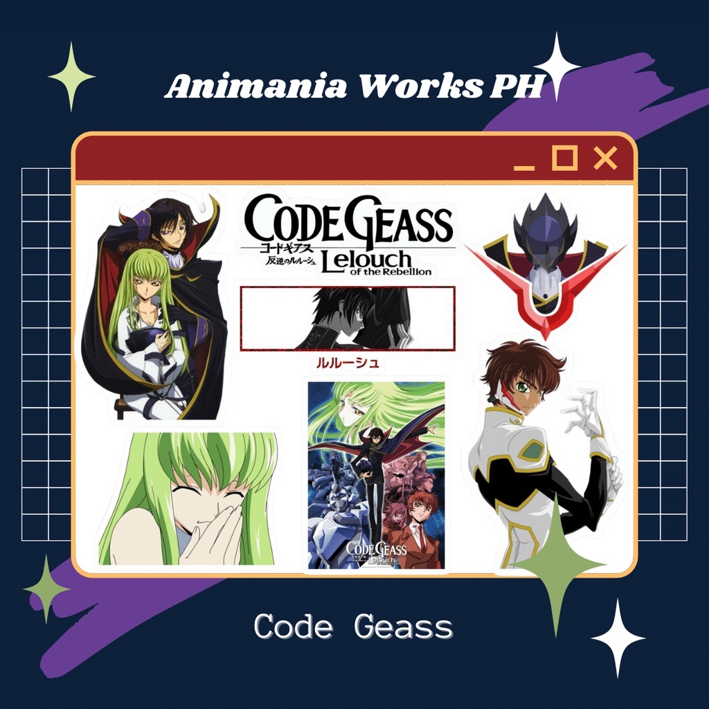 Anime Stickers Code Geass Lelouch of the Rebellion Sticker Waterproof ...