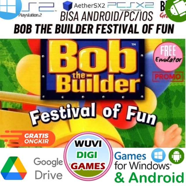 Selling PS 2 Bob Games The Builder Festival Of Fun | Can be used on PC ...