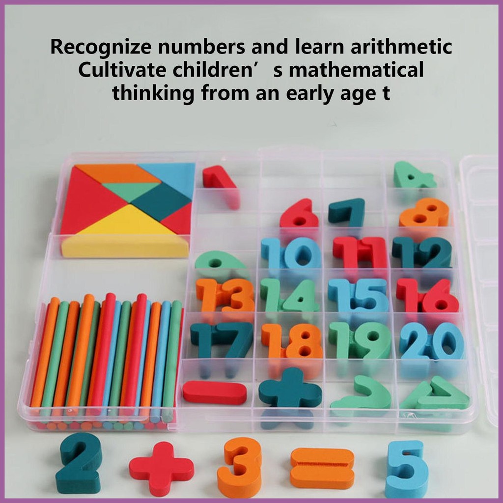 Number Matching Box Game Wooden Number Math Game Counting Matching Game ...