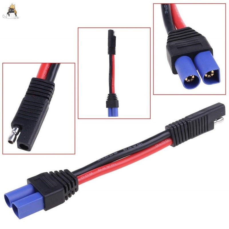 10AWG Connector Cable EC5 Male SAE Plug Terminal Cable SAE Power Car Adapter Cable Polarity ...