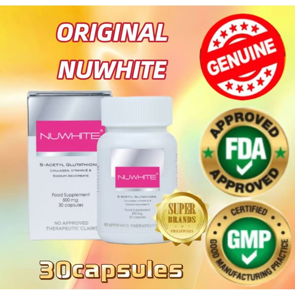LEGIT Nuwhite S-Acetyl Glutathione with Collagen Sodium Ascorbate and Vitamin E 28-Day Challenge ...