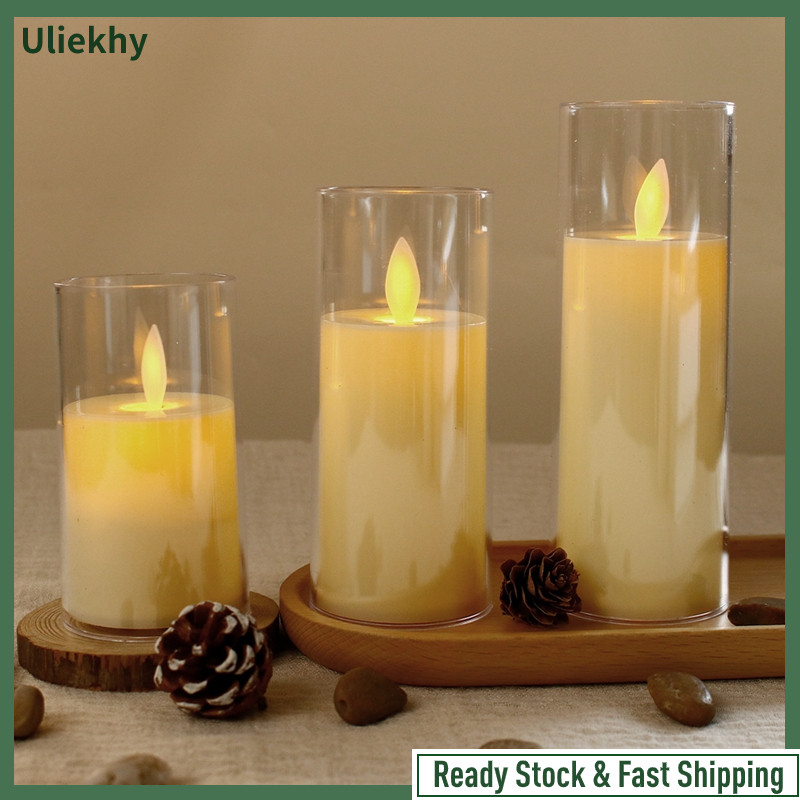 Uliekhy Led Flameless Electric Candles Lamp Battery Flickering Fake ...
